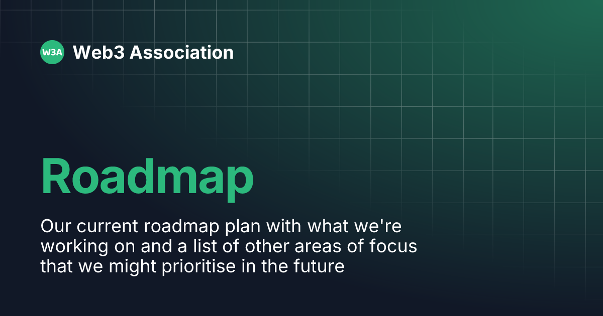 Roadmap | Web3 Association